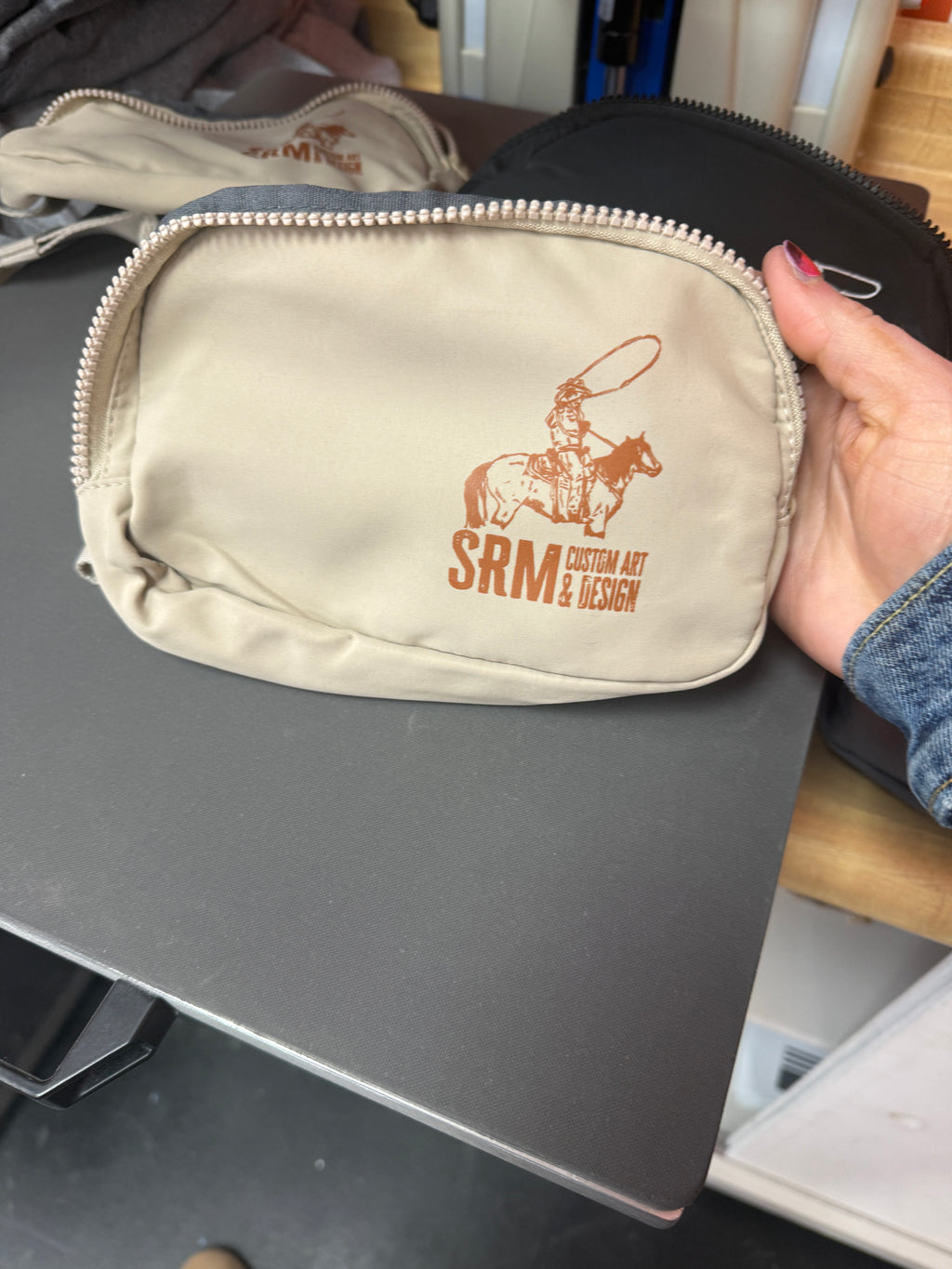 SRM Belt Bag- Brown and Tan – SRM Custom Art and Design