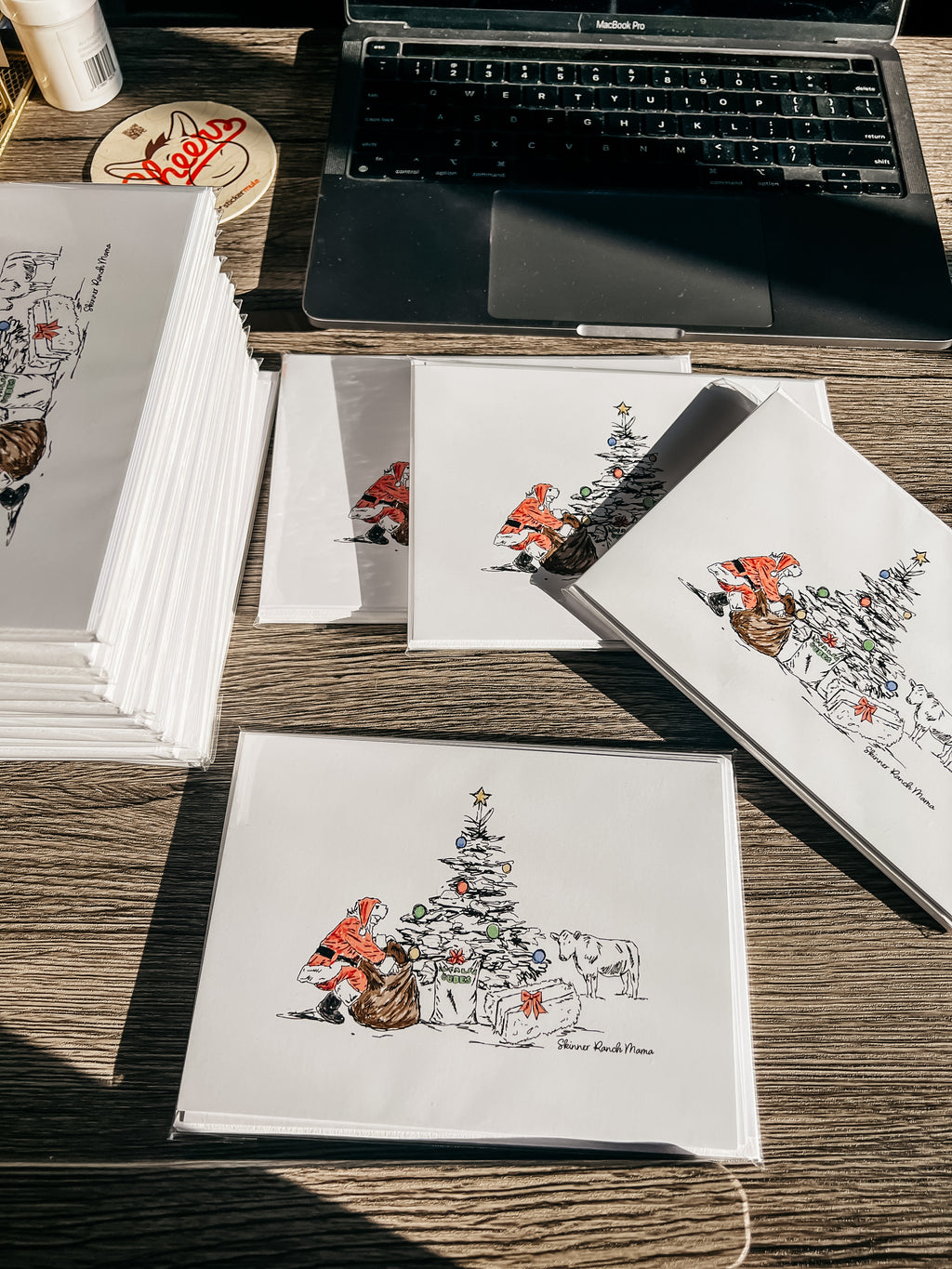 Santa Notecards – SRM Custom Art and Design