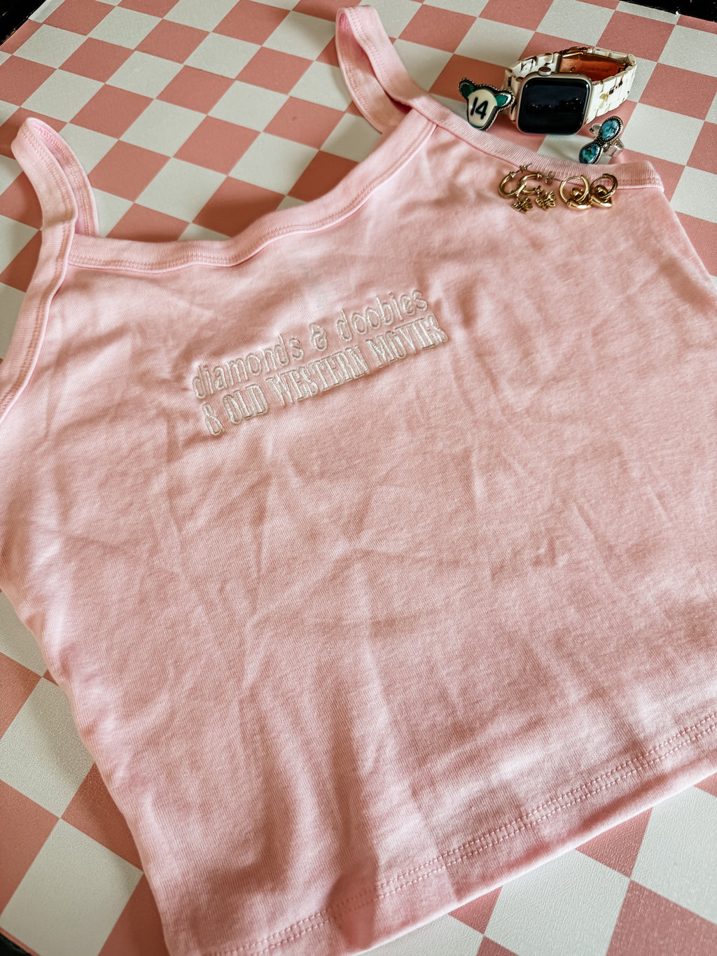 diamonds and doobies tanks – SRM Custom Art and Design